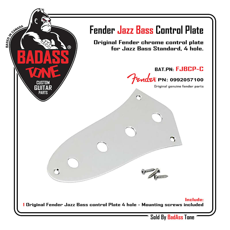 Genuine Fender Original Jazz Bass Control Plate, 4-Hole | Reverb UK