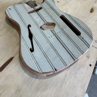 SHC - Tele style thinline barncaster - Central Iowa barnwood | Reverb