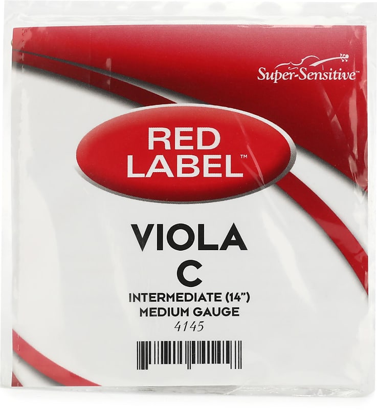 Super-Sensitive 4145 Red Label Viola C String - 14-inch | Reverb