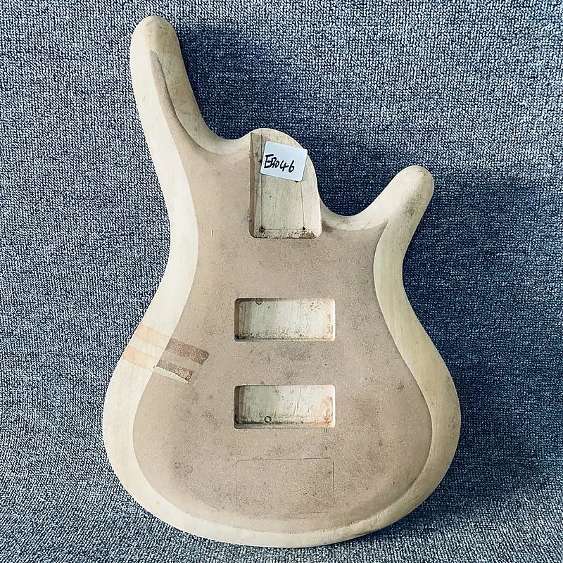 Basswood Unfinished 5/6 String Bass Body DIY Project | Reverb