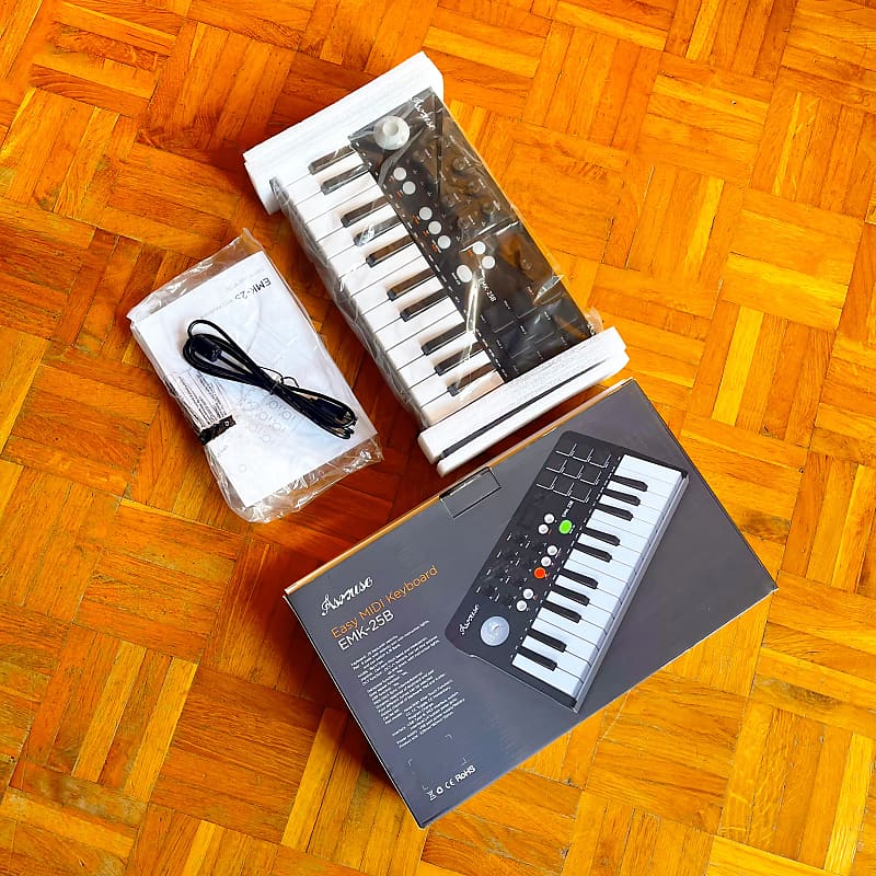 Asmuse EMK-25 Portable MIDI Keyboard Controller with | Reverb