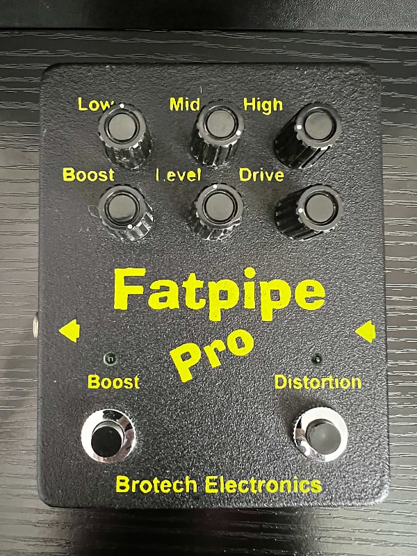 Brotech Electronics Fatpipe Pro Distortion + Boost Guitar | Reverb