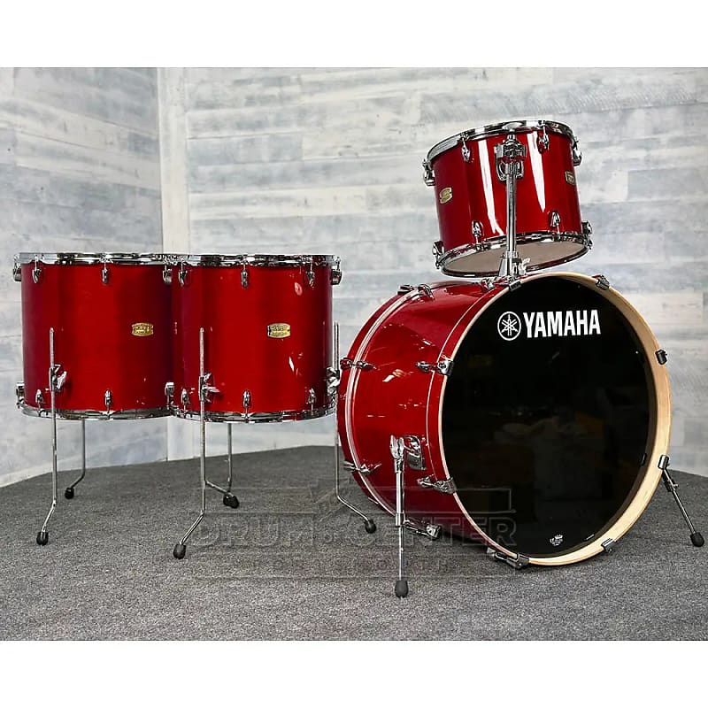 Yamaha Stage Custom Birch 4pc Drum Set 24/14/16/18 Cranberry | Reverb
