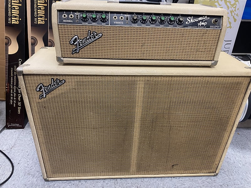 Fender Showman Amp & Cabinet “Blackface” 1963 Blonde | Reverb