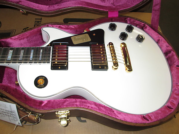 Gibson LPC-AWGH Les Paul Custom in Alpine White Gold | Reverb UK