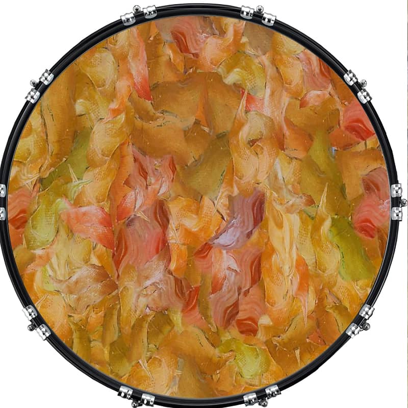 Custom Graphical 22" Kick Bass Drum Head Skin -Texture 7 | Reverb