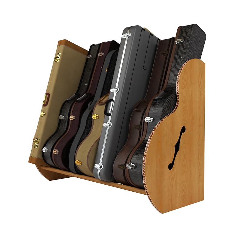 The Studio™ Deluxe Multi Guitar Case Storage Rack | Red Oak | | Reverb