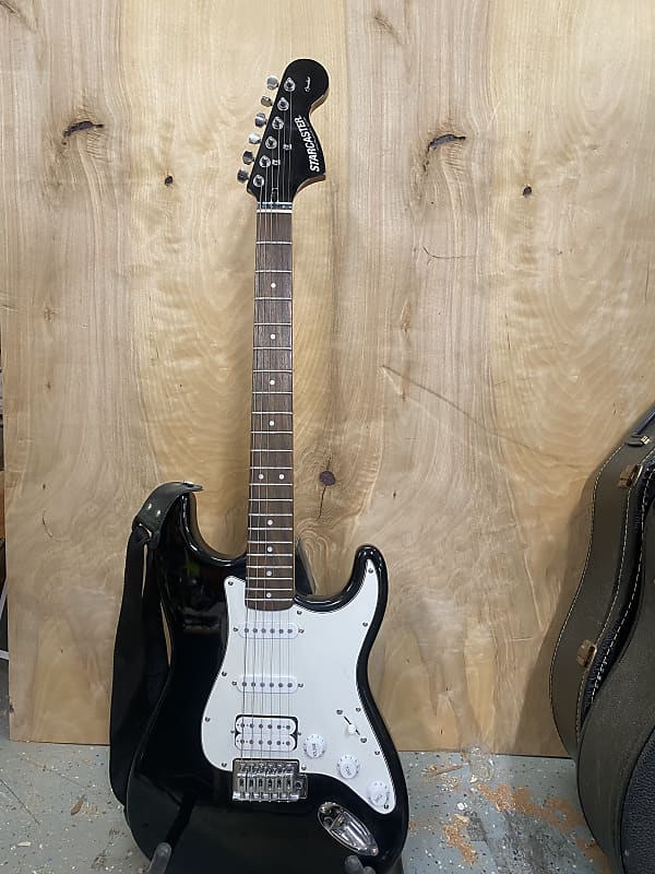 Fender Starcaster Strat Black | Reverb
