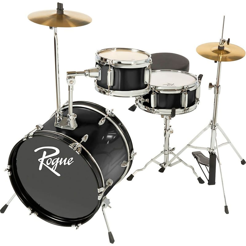 Rogue RGD1316 Lil Kicker 3-Piece Junior Drum Set in Black | Reverb