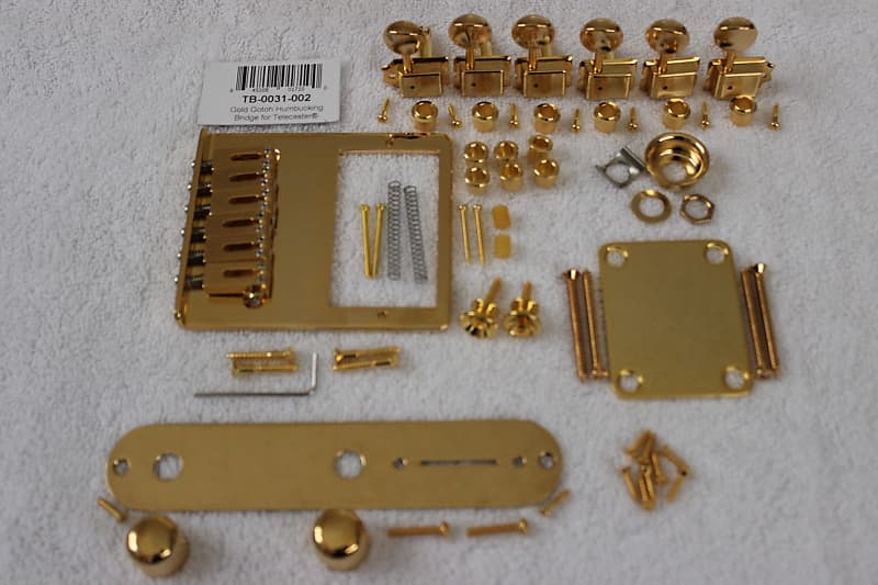 Fender/Gotoh Humbucker Telecaster Gold Hardware Set w/ Tuners | Reverb