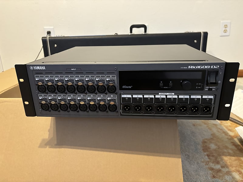 Yamaha Rio 1608-D2 16 in 8 out Dante I/O Rack Unit 1608 D 2 | Reverb