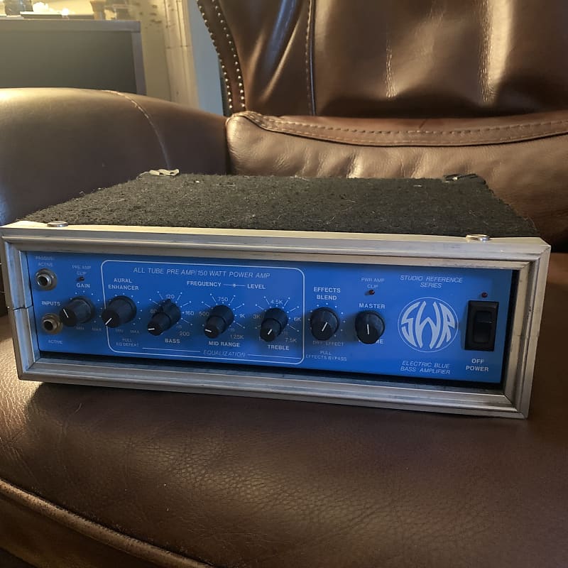 SWR Electric Blue Bass Head 90s lightweight with Tube Preamp | Reverb