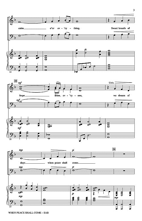 When Peace Shall Come Sab John Jacobson | Reverb