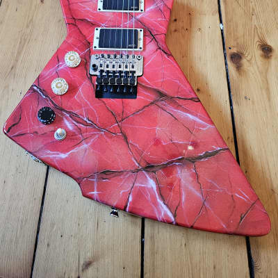 Warmoth Nomad explorer red custom electric guitar | Reverb