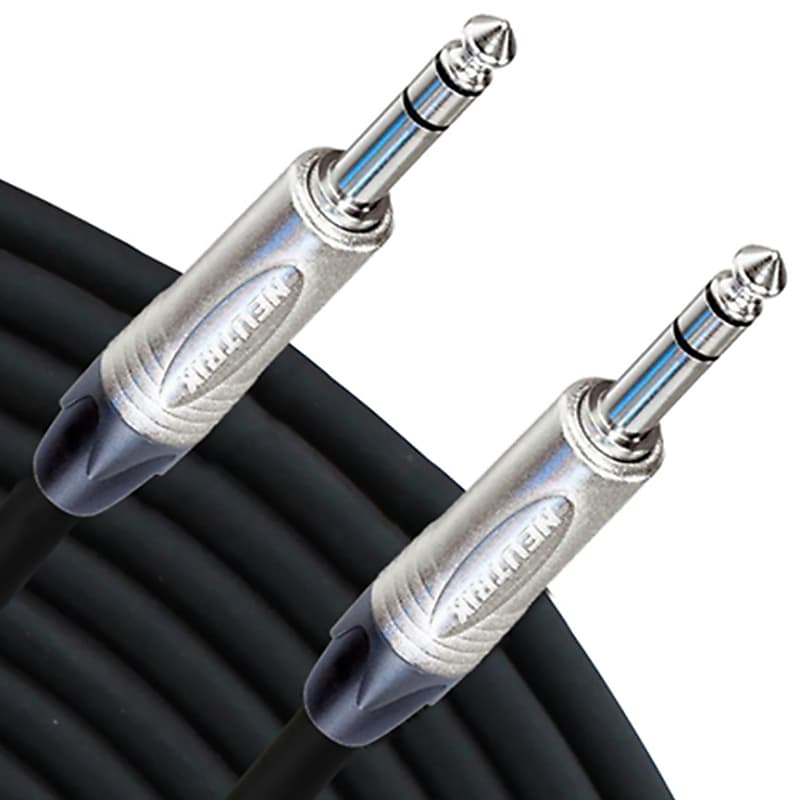 RapcoHorizon Neutrik TRS to TRS Balanced Line Cable (15 Foot) | Reverb