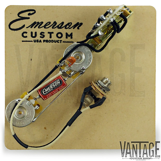 Emerson Custom T4-250K 4-Way Telecaster Paper In Oil | Reverb UK