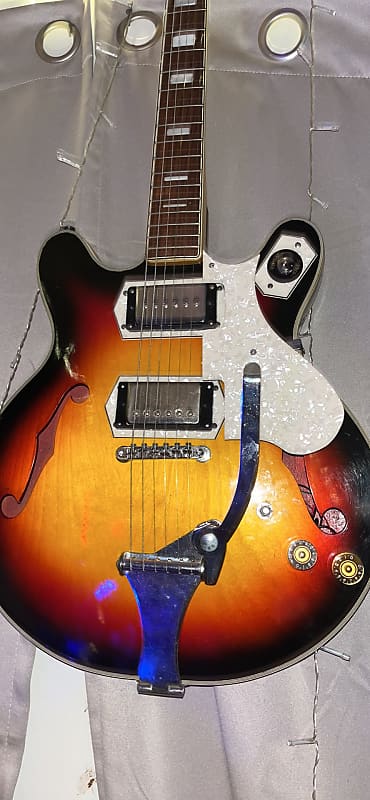 Teisco Kent Lyle 335 1960s Three color sunburst | Reverb