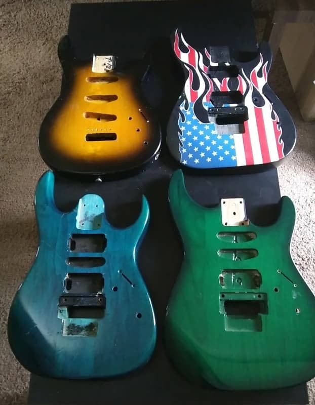 4 Guitar body Lot Ibanez Washburn Rg Strat Floyd Rose tremolo | Reverb