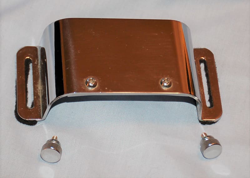 Ampeg Scroll Bass Chrome Bridge Cover 1966 | Reverb