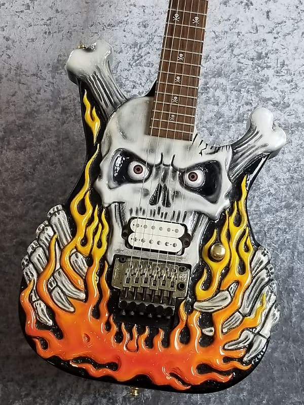 ESP CARVED SKULL (Flaming Skull) | Reverb