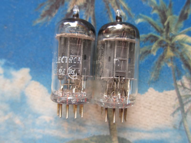 Pr Vintage RCA 12AU7 Preamp Driver Tubes,D Getters,Long Black | Reverb