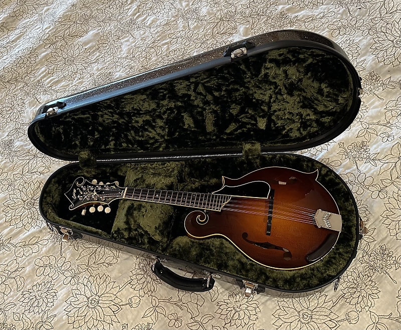 Calton F5 Mandolin Case - Fools Gold / Green Interior | Reverb