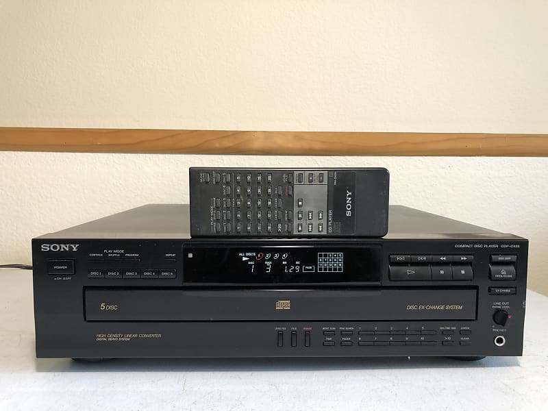 Sony CDP-C435 CD Changer 5 Compact Disc Player Vintage HiFi | Reverb