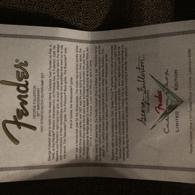 Fender George Fullerton 50th Anniversary Masterbuilt | Reverb