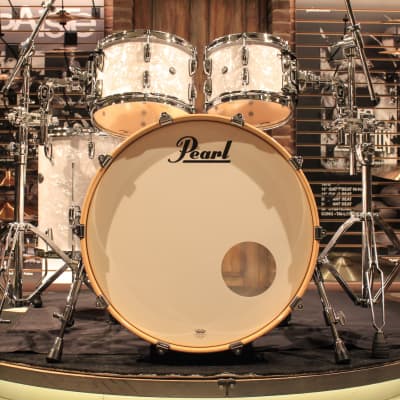 Pearl Professional Series 4pcs White Marine Pearl Drum Set | Reverb