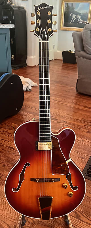 Mark Campellone Standard Archtop 16" Thinline 2001 - Cherry | Reverb
