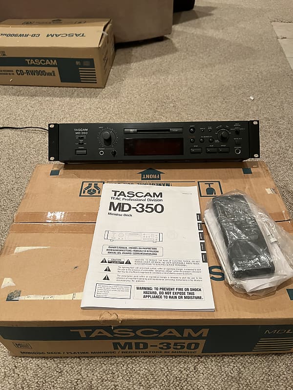 TASCAM MD-350 mini disc recorder/player - Black | Reverb