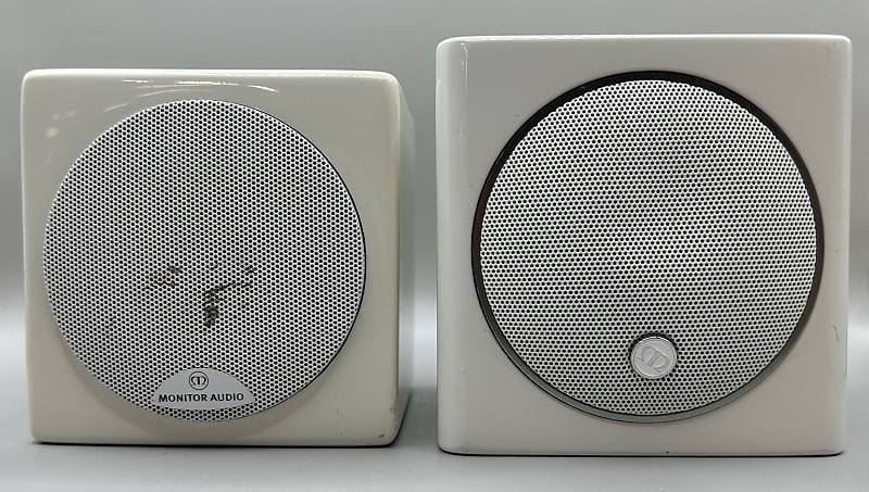 Monitor Audio Radius 45 & Radius 45 HD Cube Speakers - White | Reverb
