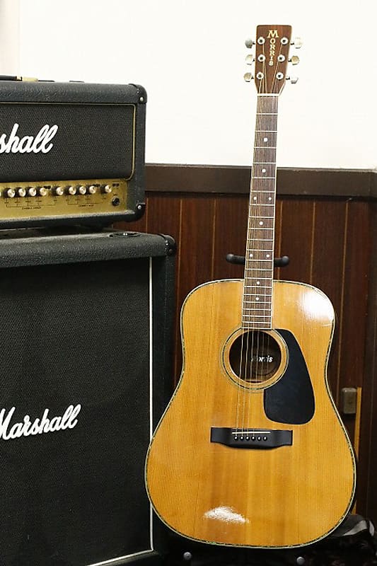 Vintage 80s made Acoustic Guitar MORRIS MD-520 Solid Spruce | Reverb