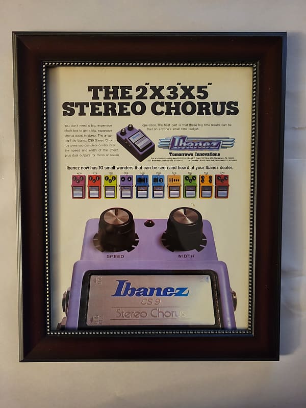 1982 Ibanez Pedals Promotional Ad Framed Ibanez Stereo Chorus | Reverb
