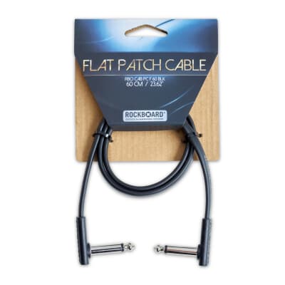 Rockboard Black Flat Patch Cable 1.96 ft / 60 cm / 23 5/8 in | Reverb