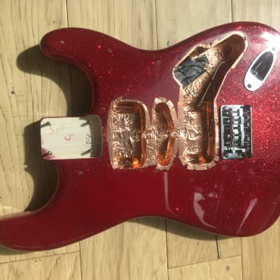 Red Sparkle Strat Body - Squier Fender Bullet Stratocaster - | Reverb
