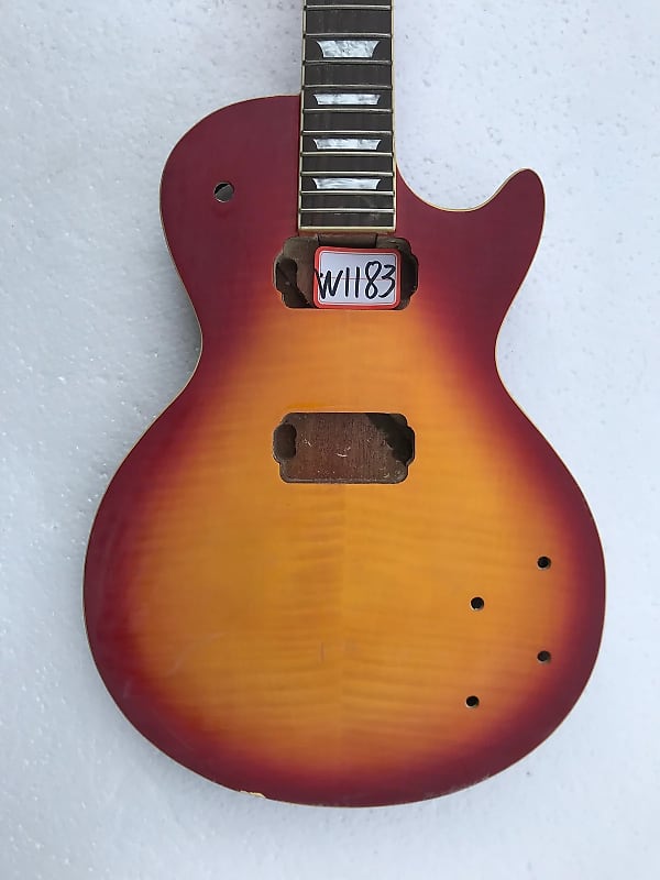 Cherry Burst Guitar LP Style Body with Maple Wood Neck and | Reverb