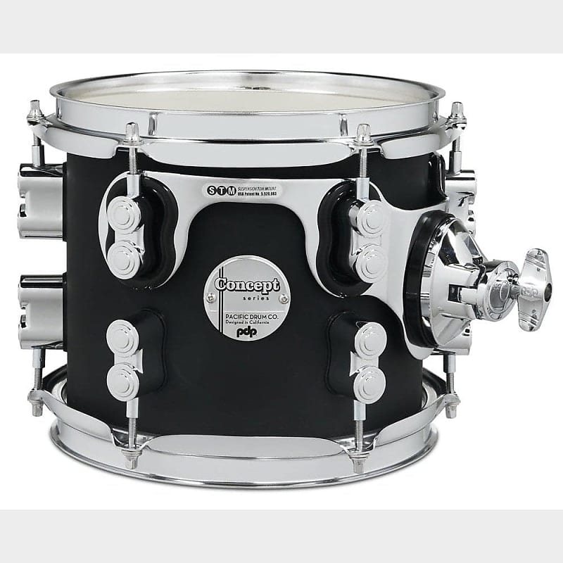 PDP Concept Maple Tom 8x7 Satin Black | Reverb