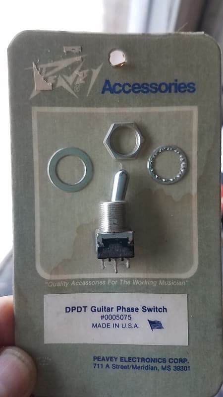 Peavey NOS DPDT pickup phase switch, T-40, T-60 1970's+ | Reverb