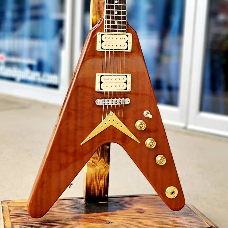 Dean - Chicago Series - 1977 Reissue - V - Natural w/HSC | Reverb