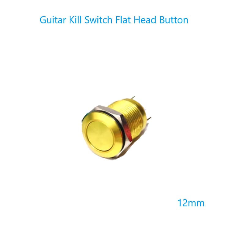 Guitar Kill Switch/Cutoff 12mm Gold Momentary Flat Head Push | Reverb