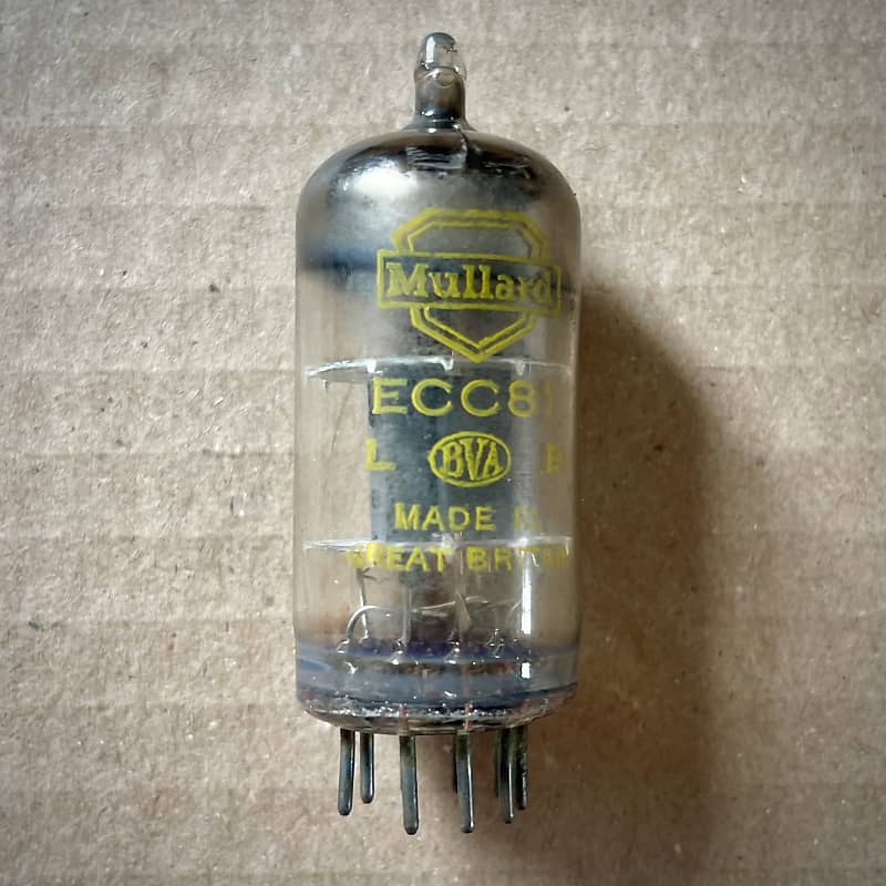 Vintage Mullard ECC81 / 12AT7 guitar amp preamp valve / tube | Reverb