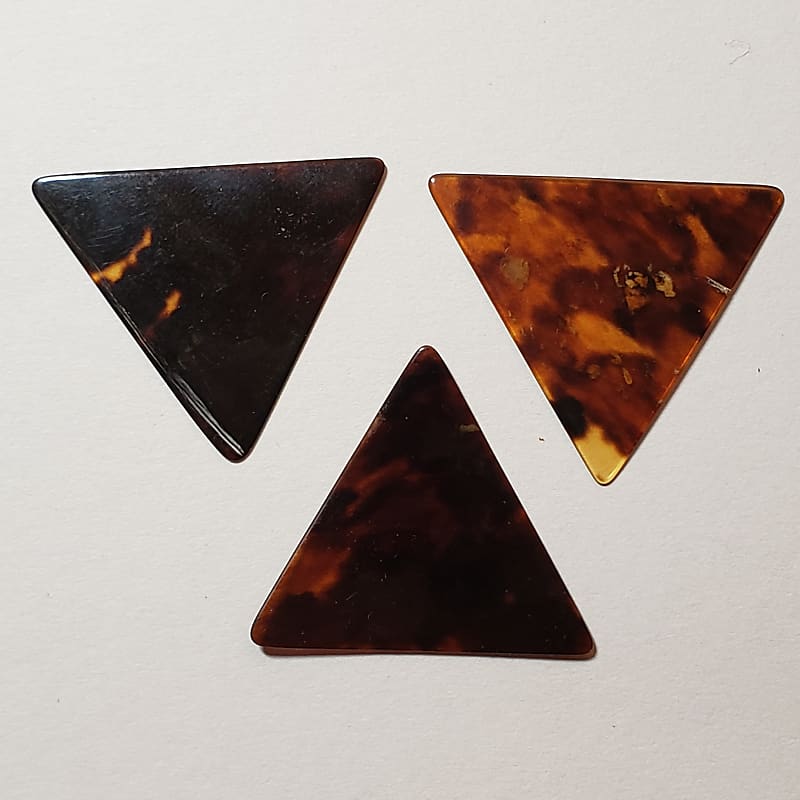 3 Herdim Vintage Tortoise Shell Guitar Picks 1950's (R166) | Reverb