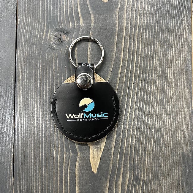 Levy's Double-Sided Leather Key Fob/Pickholder - Black | Reverb