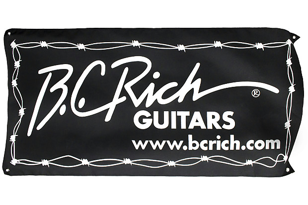 BC Rich Store Display Banner, Black, 47" x 23.5" | Reverb