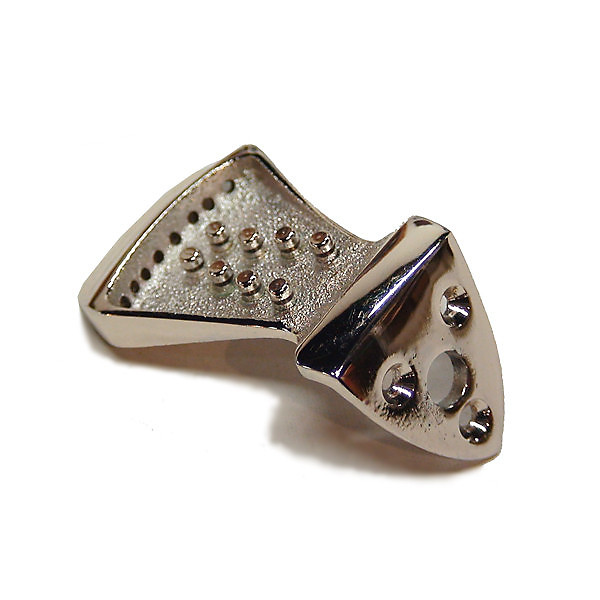 Mandolin Tailpiece Monteleone Heavy Silver Plated Brass M135S | Reverb