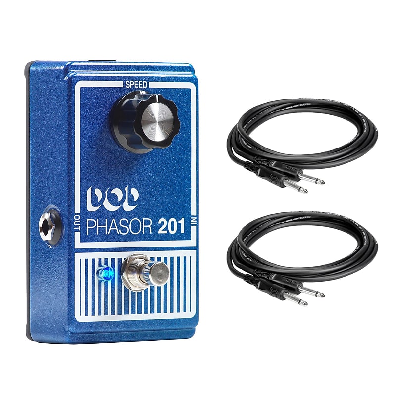 Digitech DOD 201 Phasor Pedal w/ 2 Hosa 1/4" Cables Bundle | Reverb