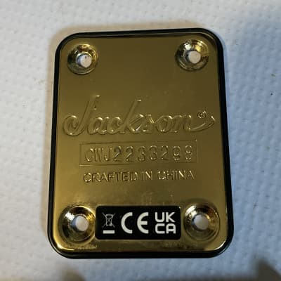 2022 Jackson JS32 JS Series Guitar Gold Neckplate Neck Plate | Reverb