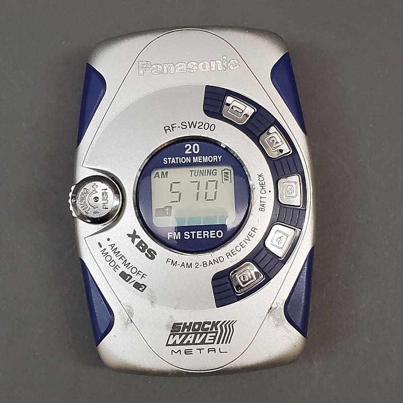 Panasonic RF-SW200 Shockwave Metal XBS AM FM Portable Radio | Reverb