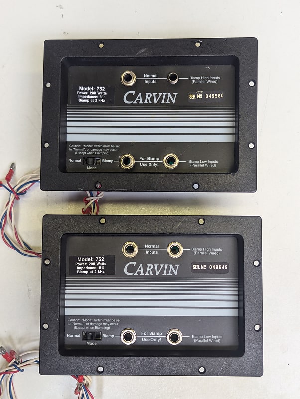 Super Clean! Matched Pair 1990s Carvin 752 Passive 2,000 Hz | Reverb